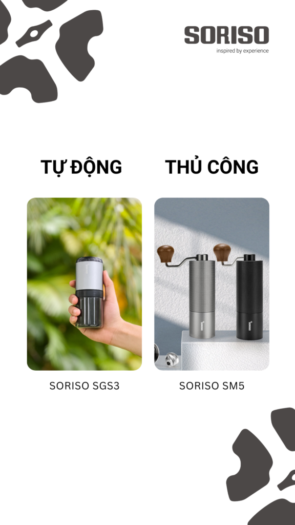 Máy Xay Cà Phê Cầm Tay Tự Động SORISO SGS3 - Lưỡi Thép SUS420