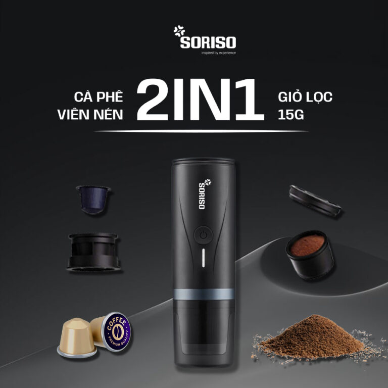 Máy Pha Cà Phê Mini SORISO Quick Shot QS Viên Nén & Giỏ Lọc 15G ...